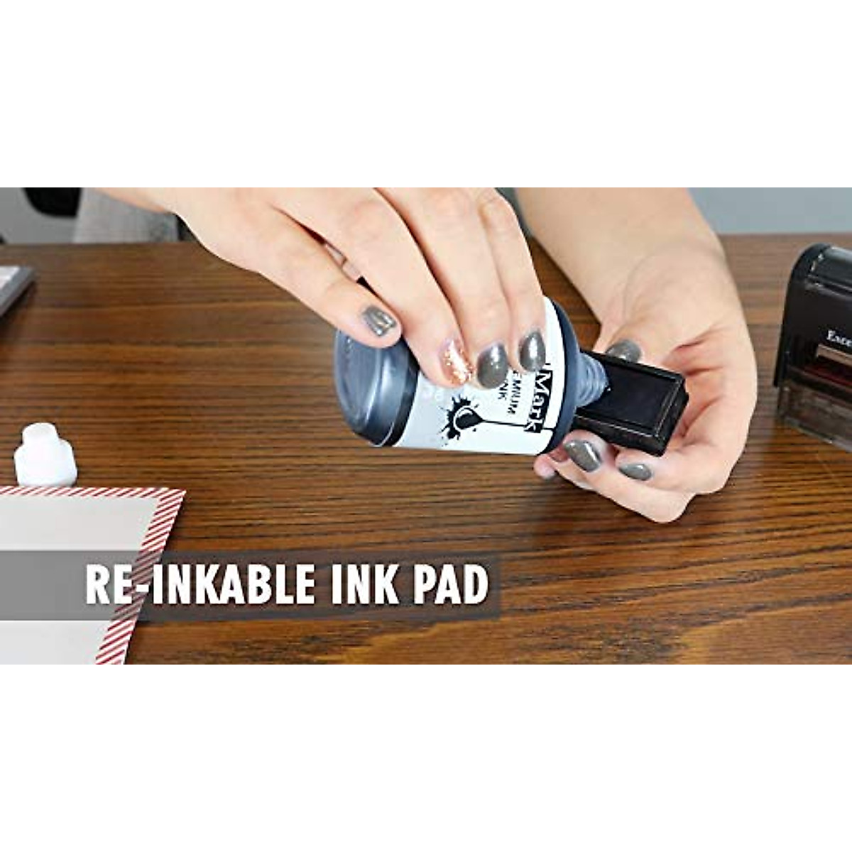 Get the ExcelMark Copy Self Inking Rubber Stamp - Red Ink