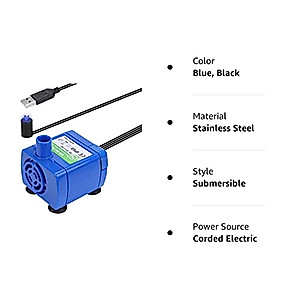 Wonder Creature Cat Water Fountain Pump, Replacement Pump for Round, Cubic and Crystal Cat Water Fountain, Pet Fountain Pump