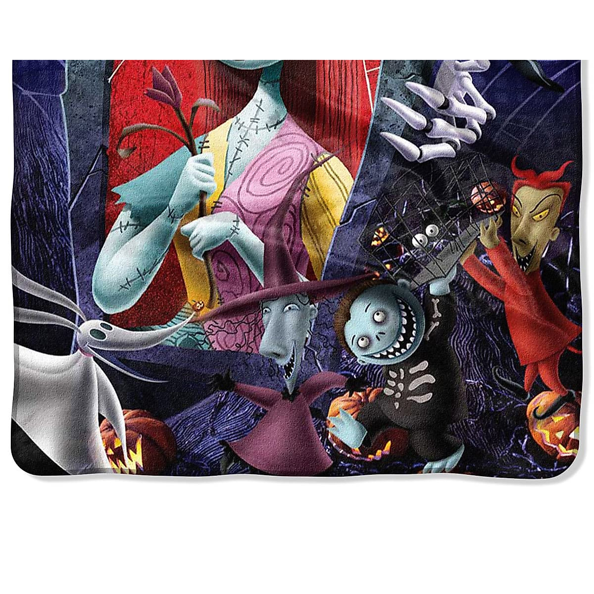 Disney Nightmare Before Christmas Jack Skellington Sally and The Gang Silk Touch Throw Blanket 50" x60" (127cm x 152cm)