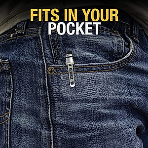 DEWALT 3-in-1 Stylus Pen — Pocket-Sized Stylus Pen for iPad — Touch Screen Pen — Ballpoint Pen with Stylus Tip — Keypad-Friendly Mini Pen — Compatible iPhone Stylus Pen — Ink Cartridges Included