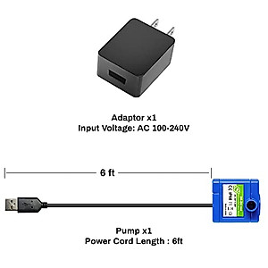 Veken Replacement Pump for Cat Water Fountain Pet Fountain Ultra Quiet Long Lifespan Water Pump with Adaptor and 6 ft Power Cable