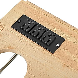 Lunanniu Rolling Kitchen Island with Power Outlet Drop Leaf Wine Glass Holder- 5 Wheels Side Storage Cabinet & Drawers for Home Kitchen Room Rubber Wood Top Moveable Portable Kitchen Cart White