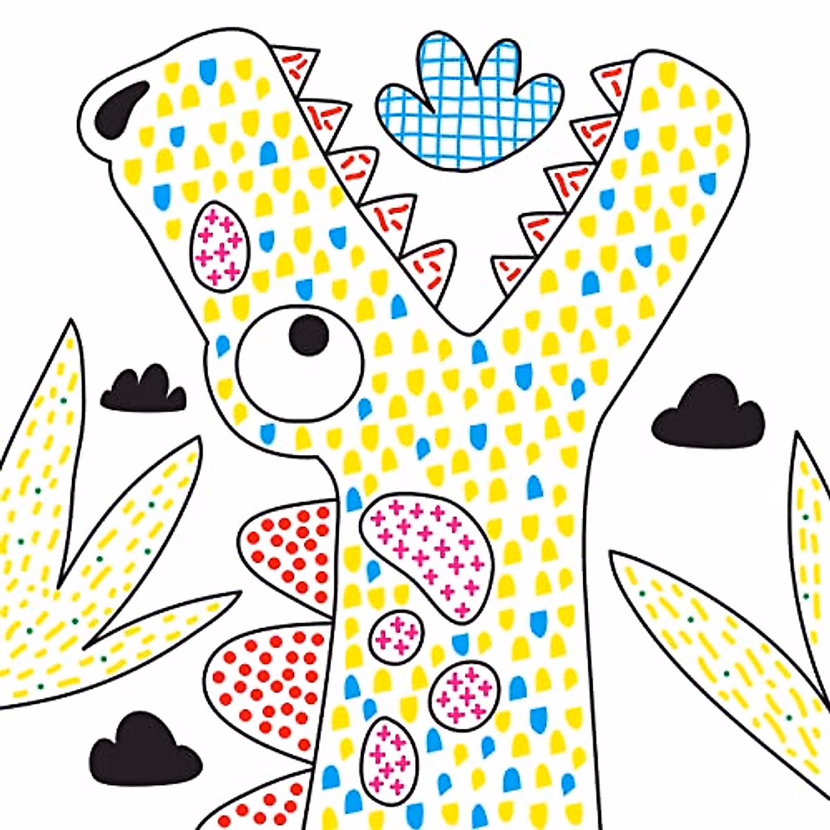 Easy and Fun Paint Magic with Water: Dinosaurs (Happy Fox Books) Paintbrush Included - Mess-Free Painting for Kids 4-6 to Create a T. Rex, Triceratops, Pterodactyl, and More