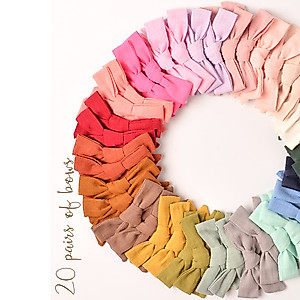 Prohouse 40 PCS Baby Girl Hair Clips, Alligator Hair Bows for Toddlers & Kids, Baby Hair Accessories