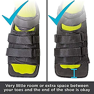 BraceAbility Post-op Shoe for Broken Foot or Toe | Medical/Surgical Walking Boot Cast, Stress Fracture Brace & Orthopedic Sandal with Hard Sole (Small - Female)