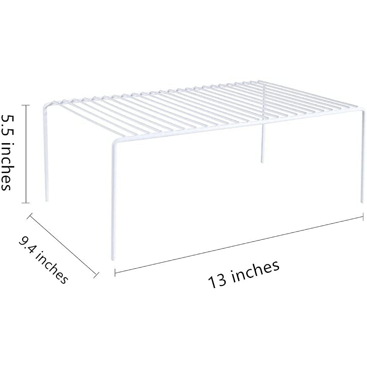 GEDLIRE Cabinet Storage Shelf Rack Set of 2, Medium (13 x 9.4 inch) Rustproof Metal Wire Kitchen Cabinet Organizer and Storage, Cupboard Spice Shelf Rack for Plate, Dish, Counter & Pantry Organization