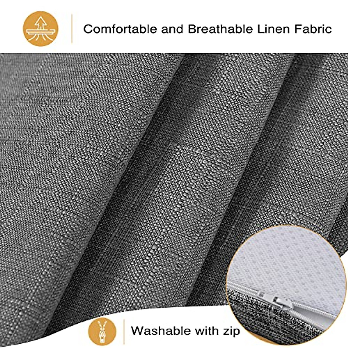 PHUSTJKL Custom Size 30 Colors Bench Cushion, 4 in Thick Upholstery Foam Bay Window Seat Cushion Washable Removable Cover Non Slip Kitchen Dining Cushion Patio Swing Seating Cushion Garden Bench