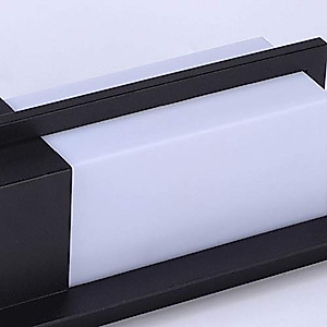 MENZEL Wall Sconces, Outdoor Wall Sconce, Waterproof Exterior Wall Light, Black Metal Wall Lamp, Vertical Frame Rainproof Outside Wall Lamps for Garden Shed Porch Garage Corridor Patio, E27 Socket