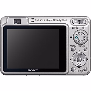 Sony Cybershot DSCW120 7.2MP Digital Camera with 4x Optical Zoom with Super Steady Shot (Silver)