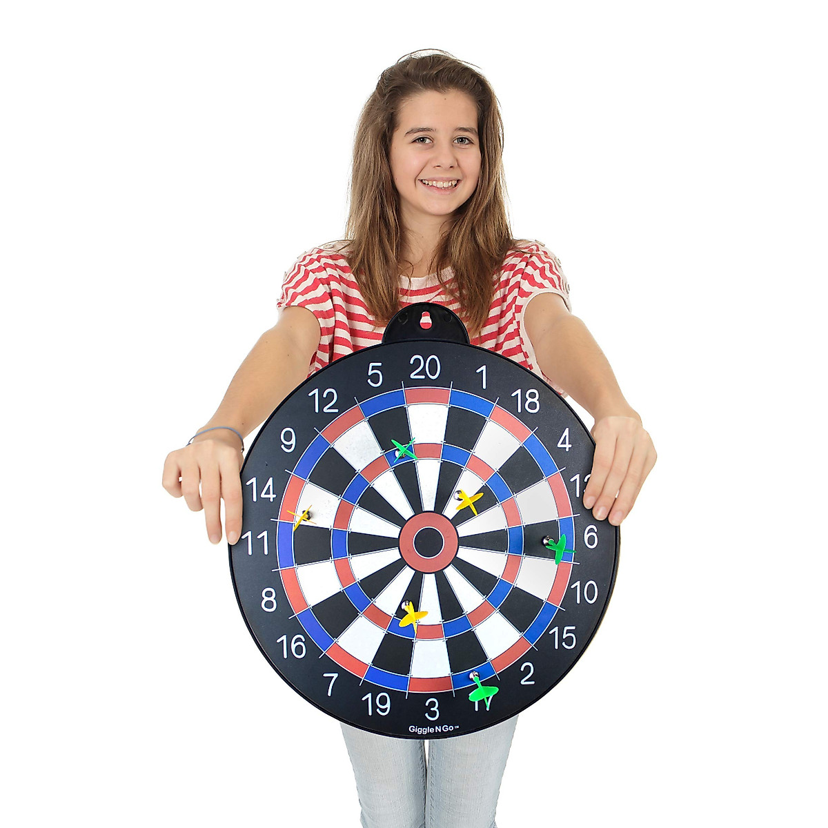 Giggle N Go Magnetic Dart Board Kids - Magnetic Dart Board for Boys or Girls Boys Gifts Age 6 and Above. Fun Dart Game for Kids and Make Great Xmas or Birthday Gifts for Boys or Girls