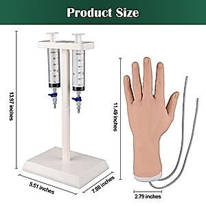 Ultrassist Venipuncture Practice Kit for Infusion Exercises, IV Practice Kit for Nursing Students and Other Medical Professionals, IV Practice Hand with Latex-Free Veins
