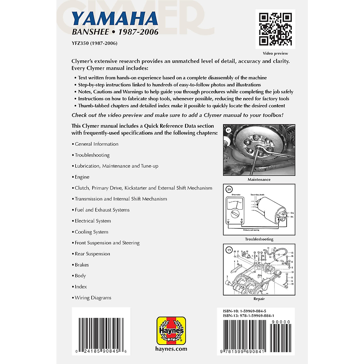 Yamaha Banshee ATV (1987-2006) Service Repair Manual