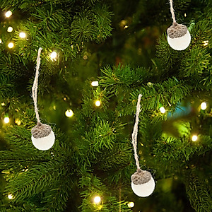 Baluue 10pcs Felt Acorn Bunches Christmas Pom Pom Christmas Hanging Pine Cones Lifelike Acorns Wool Felt Acorns Felted Wool Acorn Fall Tree Ornaments Fall Ornaments Autumn White Party Bag