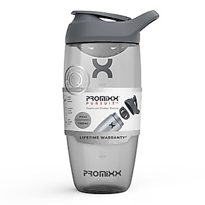 Promixx Original Shaker Bottle (MiiXR Edition) - Battery-powered for Smooth Protein Shakes - BPA Free, Original Mixr (Black) & (Graphite Grey Classic Shaker)