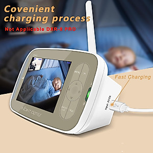 6000mAh Rechargeable Battery Mount Holder for Infant Optics DXR-8 Video Baby Monitor with LCD Dispaly Fast Charge(Not Applicable DXR-8 pro)