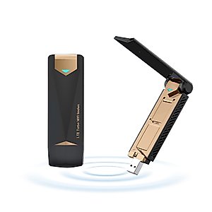 WDINLY 4G LTE USB Modem Dongle Router with WiFi Hotspot, High Speed 4G Modem Wireless Internet WiFi Hotspot Router Unlocked Portable Support 4G FDD:B2/B4/B5/B12/B17 for PC Desktop Laptop Tablet