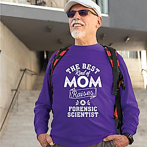 Mothers Day Gift Forensic Scientist Mom Best Kind Mom Gift Black and Muticolor Unisex Long Sleeve T Shirt