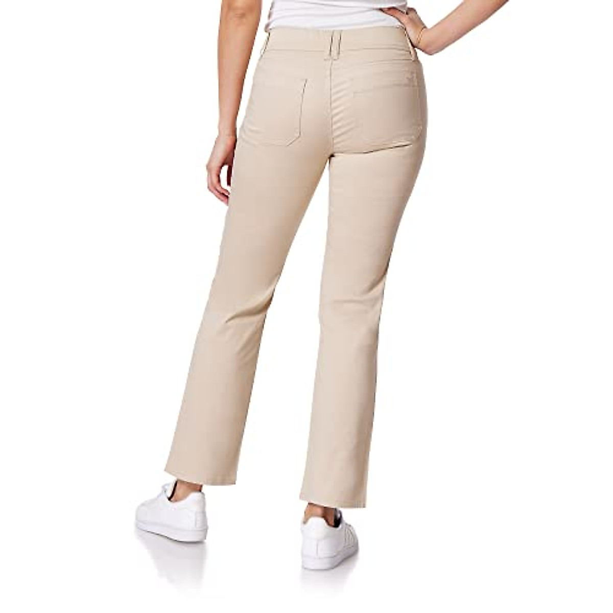 WallFlower Women's Luscious Curvy Uniform Bootcut Mid-Rise Juniors Pants, Hummus, 1