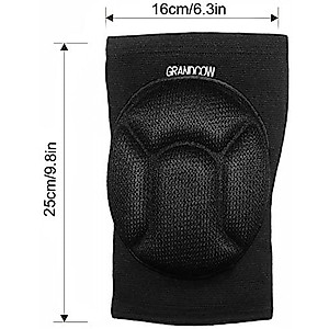 GRANDCOW Knee Pads for volleyball Work Construction Gardening Cleaning and Dance dancing Knee Protective Pad Protection for adult Youth kids women men (1 Pair/2 pcs Knee Pads included)