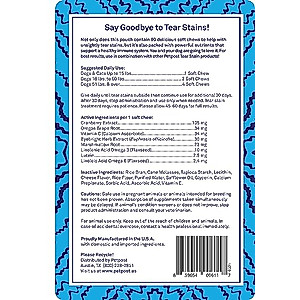 Petpost | Tear Stain Remover Soft Chews - Delicious Eye Stain Supplement for Dogs - Natural Treatment for Tear Stains on Dogs (90 Chews)