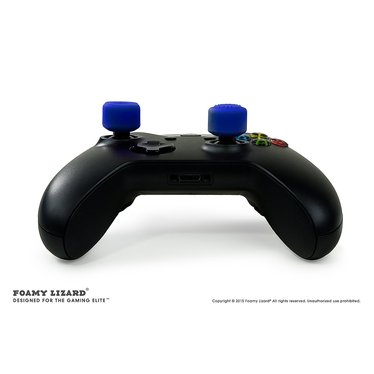 AceShot Thumb Grips (8pc) for Xbox One (Series X, S) & Steamdeck by Foamy Lizard – Sweat Free 100% Silicone Precision Raised Antislip Rubber Analog Stick Grips for Xbox One Controller (8 Grips) Blue