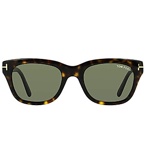 Tom Ford Rectangular Sunglasses TF237 Snowdon 52N Dark Havana 52mm FT0237