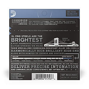 D'Addario EPS510 ProSteels Electric Guitar Strings, Regular Light, 10-46