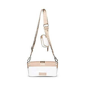 Steve Madden Move Utility Crossbody Bag, White/Tan