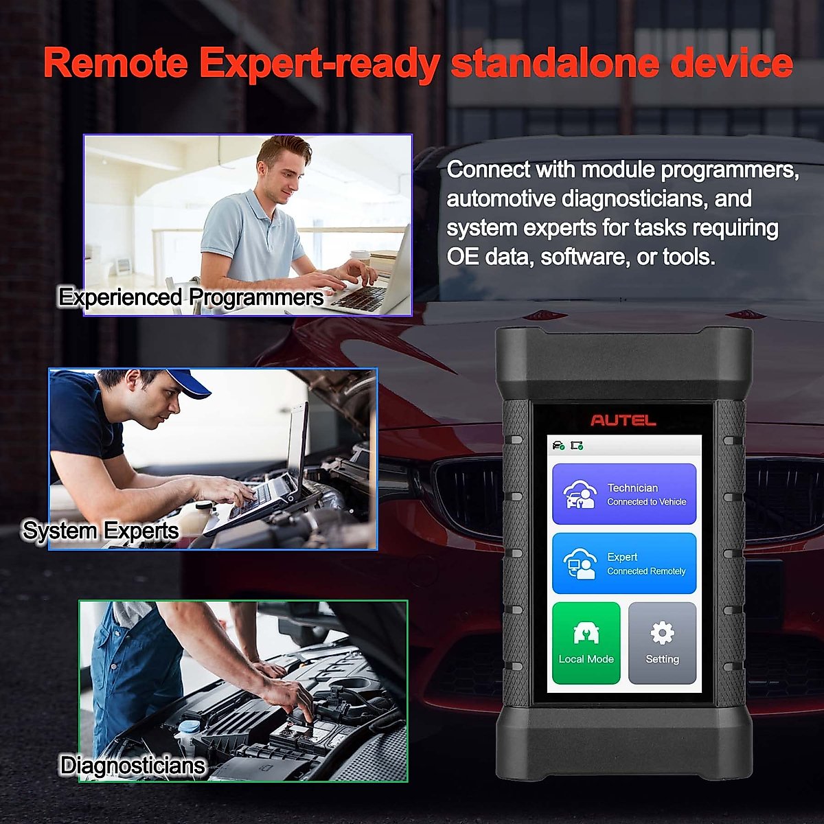 Autel MaxiFlash XLink 2024 Expert-Driven Remote Diagnostic Tool, J2534 Pass-Thru Programmer, Enhanced VCI, Supports DoIP/CAN/CAN FD/D-PDU/J2534/RP1210, Work with PC/Autel MS909 MS919 Ultra/Smart Phone