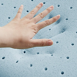 Sleep Philosophy Gel Infused Memory Foam Mattress Topper Luxurious All Season Enhanced Bed Support, Full(2" Thick), Removable Cooling Cover