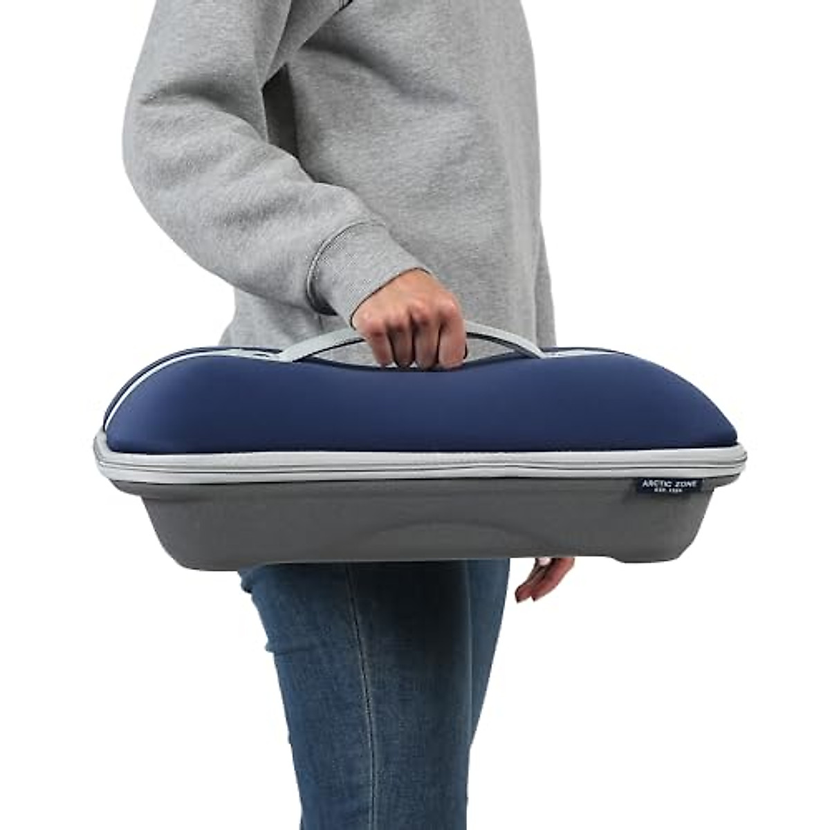 Arctic Zone Deluxe Hot/Cold Insulated Food Carrier, Navy Large