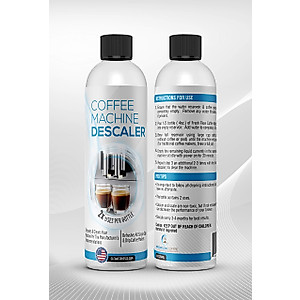 Descaling Solution for Coffee & Espresso Machines - 2 Bottle Pack (4 Uses) - Universally Compatible Descaler Cleaner for Keurig, Breville, Nespresso, Delonghi & All Single Use or Drip Machines