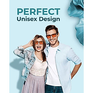 99.9% Blue Light Glasses - Computer Glasses - eSports Gaming Glasses Special Anti-Glare & Anti-Fatigue Filters Help You Sleep Better, Stop Eye Strain, Headaches & Migraines to Look, Feel & Live Better