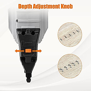 WORKSITE Cordless Brad Nailer, 18 Gauge 2 in 1 Cordless Nail Gun/Staple Gun with 2.0A Battery, Fast Charger, LED Light for Upholstery, Carpentry and Woodworking Projects