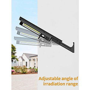 intelamp Solar Outdoor Lights with Dual Sensors,12500mAh 2000LM 240° Wide Lighting Aluminum Solar Flood Lights Outdoor Motion Sensor with Remote Control, Solar Lights for Outside Waterproof 4 Modes