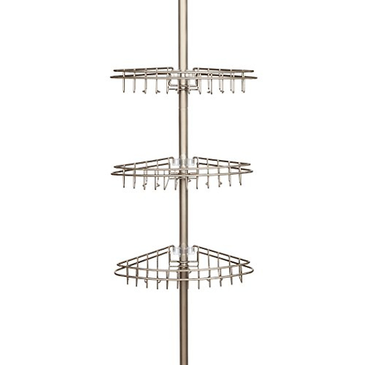 Kenney 3-Tier Tension Pole Shower Caddy with Stainless Steel Baskets