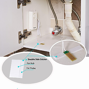 Topvico Water Leak Sensor Detector Flood Alarm for Basement Moisture 120dB Work Alone Battery Operated 3 Packs
