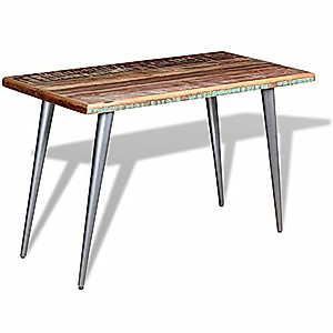 Tidyard Dining Table Solid Reclaimed Wood 47.2inx23.6inx30in for Bistro Kitchen Living Room Home Furniture