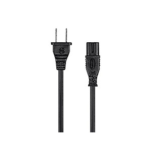 6ft 18AWG AC Power Cord Cable w/o Polarized, 10A (NEMA 1-15P to IEC-320-C7)