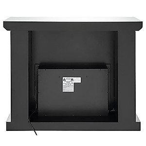 Acme Dominic Mirrored Electric Fireplace in Mirrored Finish