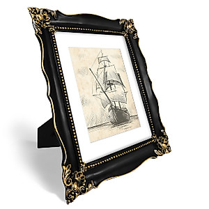 SIMON'S SHOP 11x14 Picture Frames Photo Frame in Black, Vintage Looking Wall Mounting Photo Frames