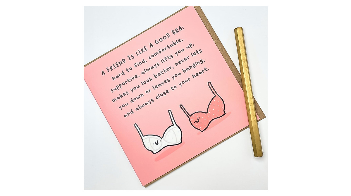 Funny Best Friend Birthday Card - Like a Good Bra Keepsake Card