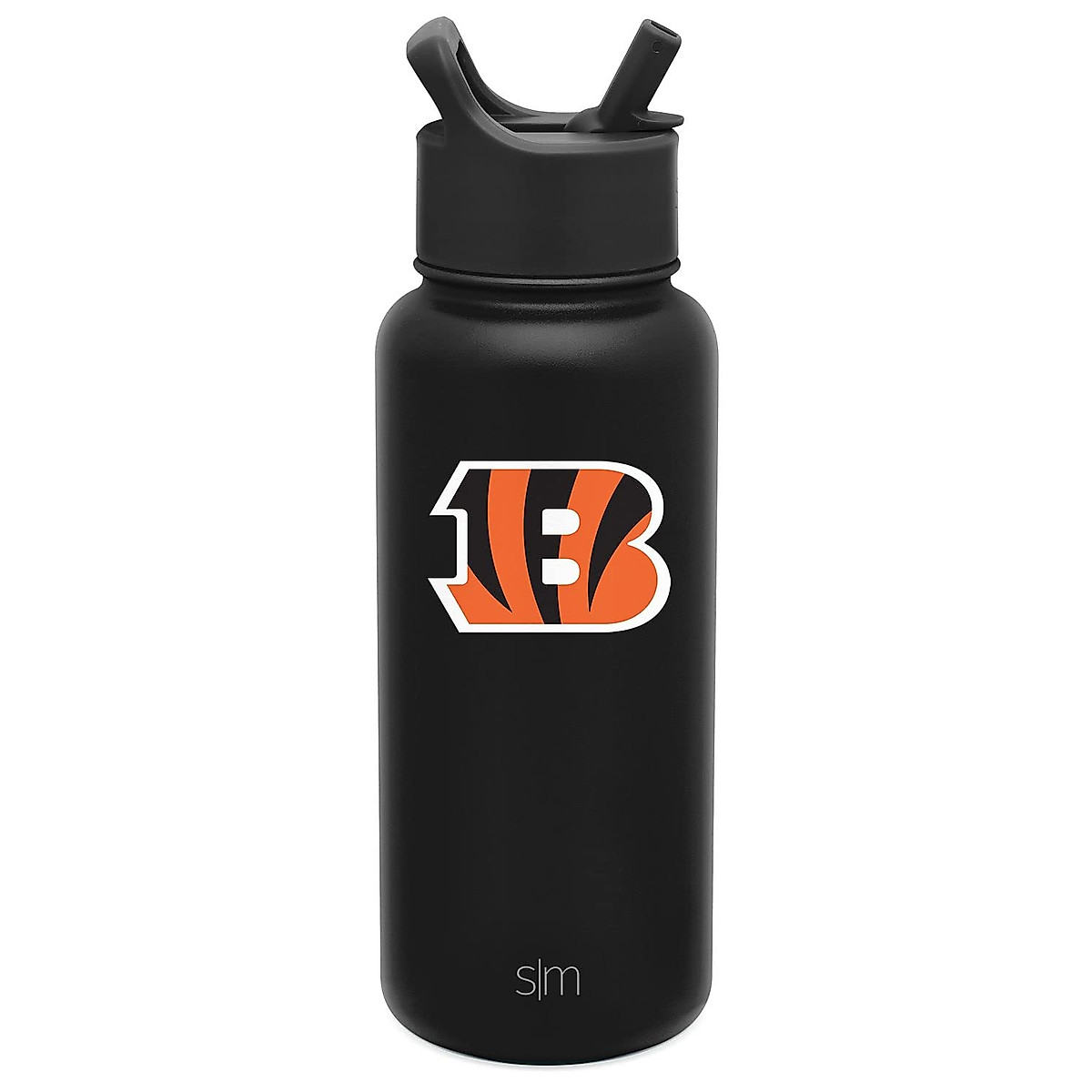 Simple Modern Officially Licensed NFL Cincinnati Bengals Water Bottle with Straw Lid | Vacuum Insulated Stainless Steel 32oz Thermos | Summit Collection