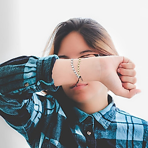 400 Pcs Star Shape Spacer Beads Star Buttons for Crafts Large Hole Star Loose Beads Star Spacer Beads Jewelry Charm Loose Beads for DIY Bracelet Necklace Jewelry Crafts Making (Gold, Silver)