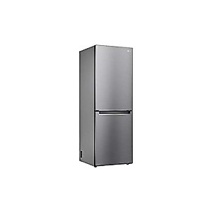 LG LRBNC1104S 24" Bottom Freezer Refrigerator with 10.8 Cu. Ft. Capacity, Door Cooling+, Smart Inverter Compressor, Tempered Glass Shelves, Digital Controls, PrintProof™ Finish, ENERGY STAR® Qualified