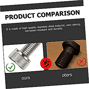 ULTECHNOVO 50pcs Screw Hex Nut Sleeve Anchor Hex Bolt Replacement Nylon Lock Nuts Hex Head Bolts Self Clinching Nut Carriage Head Flange Nuts Metal Fastener Stainless Steel Component Electric