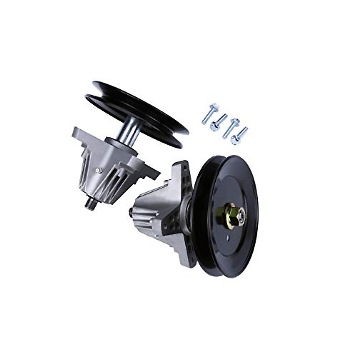 Replacement Lawn Mower Spindle Assembly with Pulley Set of 2 - Compatible with Cub Cadet, Troy-Bilt, MTD 42 Inch Deck - Replaces 918-04822B, 618-04822, 618-04822A, 618-04822B, 918-04889, 91804889A