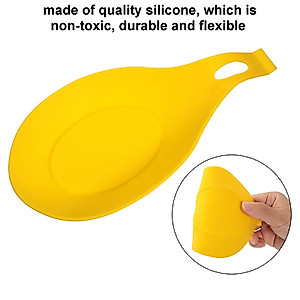 8 Pieces Kitchen Silicone Spoon Rest Spoon Holder Flexible Silicone Kitchen Utensil Spoon Rest Heat Resistant Spoon Holder, Assorted Colors