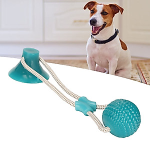 JOROBURO Suction Cup Dog Tug Toy, Teeth Cleaning Chewing Interactive Puppy Pull Toy for Yard Home, Rope Dog Toys Interactive Dog Toys for Small Medium Dogs(Green Ball Shape)