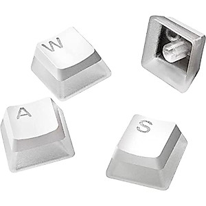 SteelSeries PRISMCAPS - Double Shot Pudding-Style Keycaps - Durable PBT Thermoplastic - Compatible with a Wide Range of Mechanical Keyboards - White